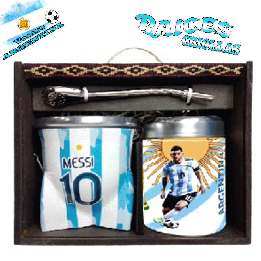 SET DE MATE ESPECIAL ARGENTINA EN CAJA SET921A2 - Raices Regalos