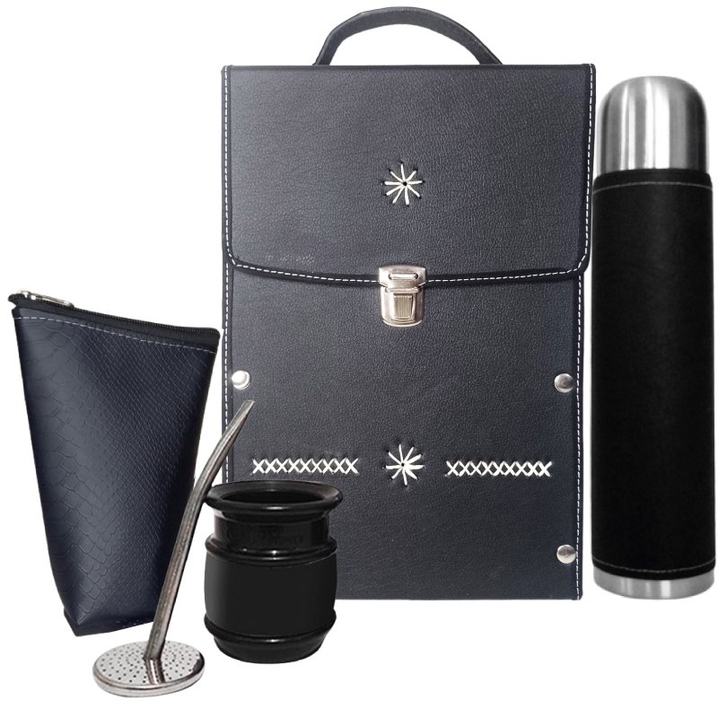 SET852C SET DE MATE CON TERMO MANIJA Y MATE DE ACERO – Raices Regalos