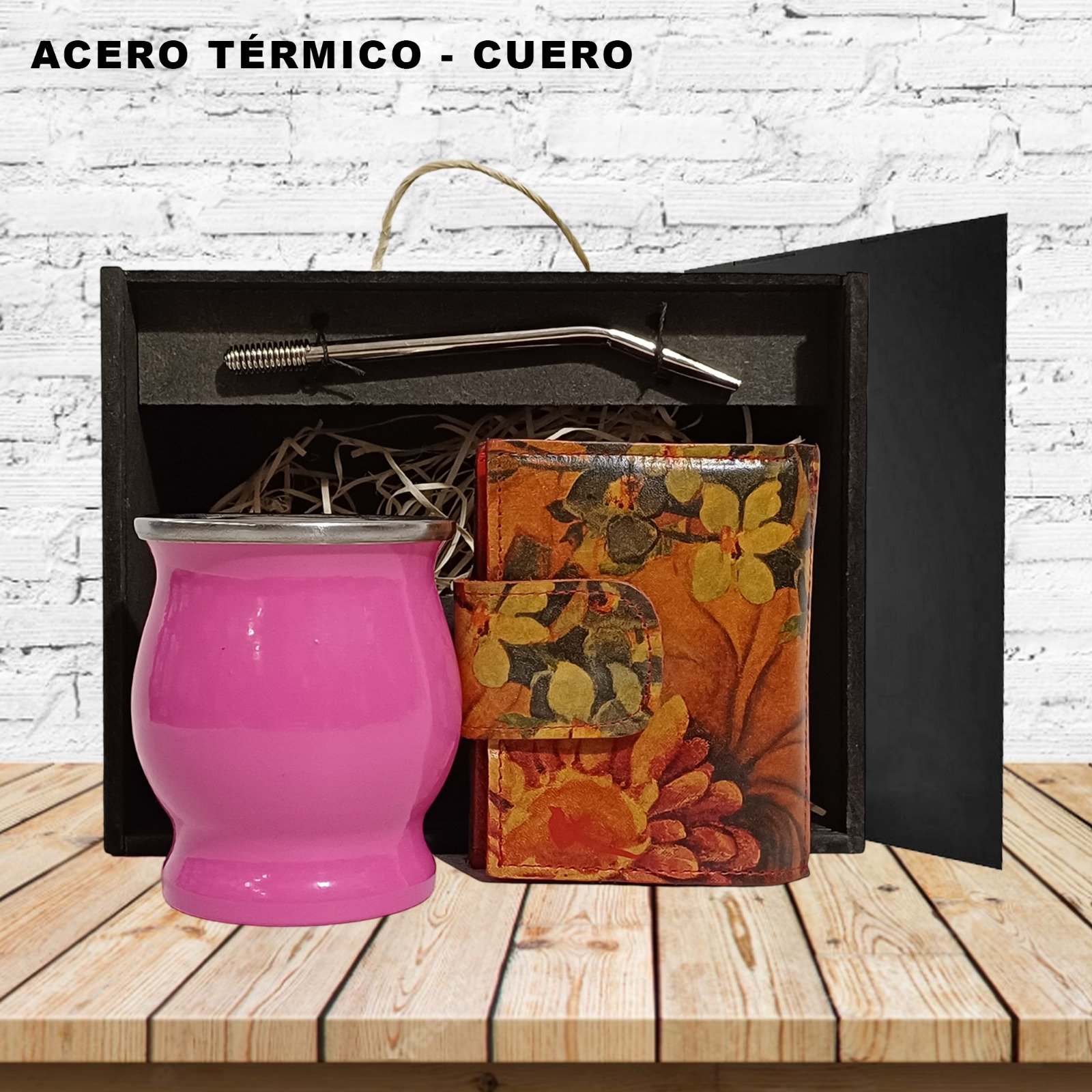 SET DE MATE- MATE DE ACERO EN CAJA-SET107AR – Raices Regalos