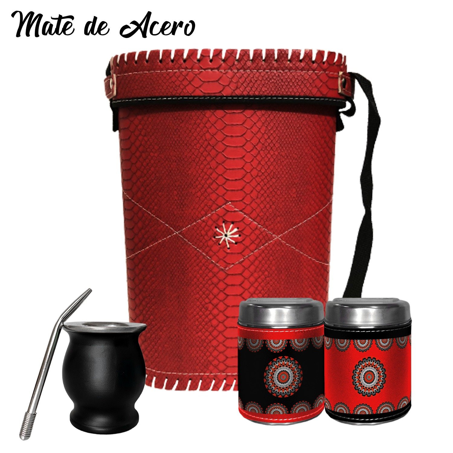 SET DE MATE – CON MATE DE ACERO – SET357R – Raices Regalos
