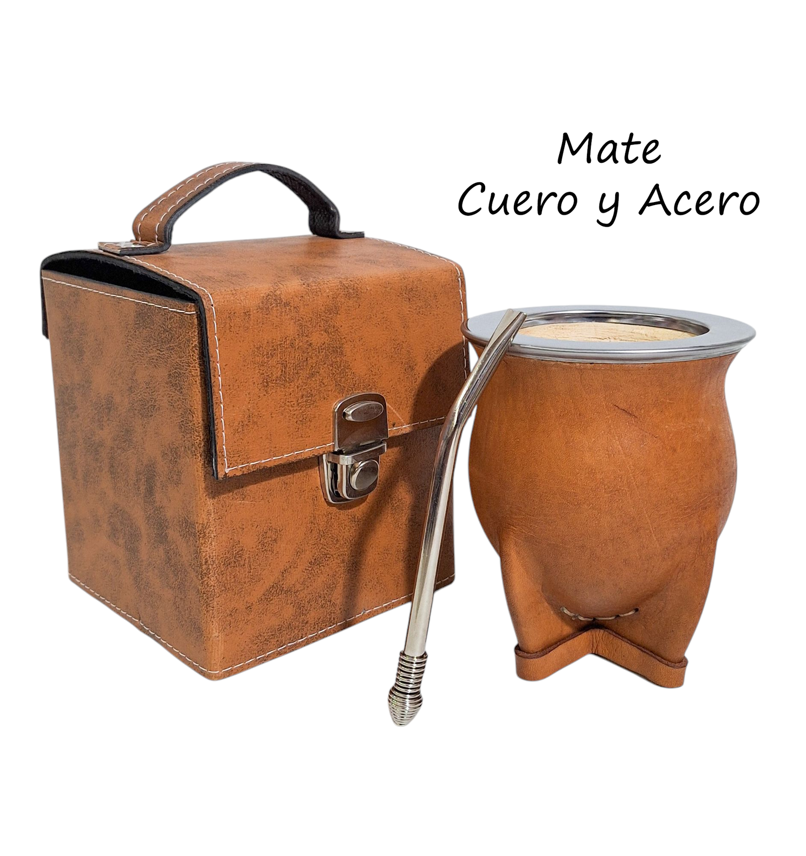 SET DE MATE DE ACERO CON CAJA SET041CA – Raices Regalos